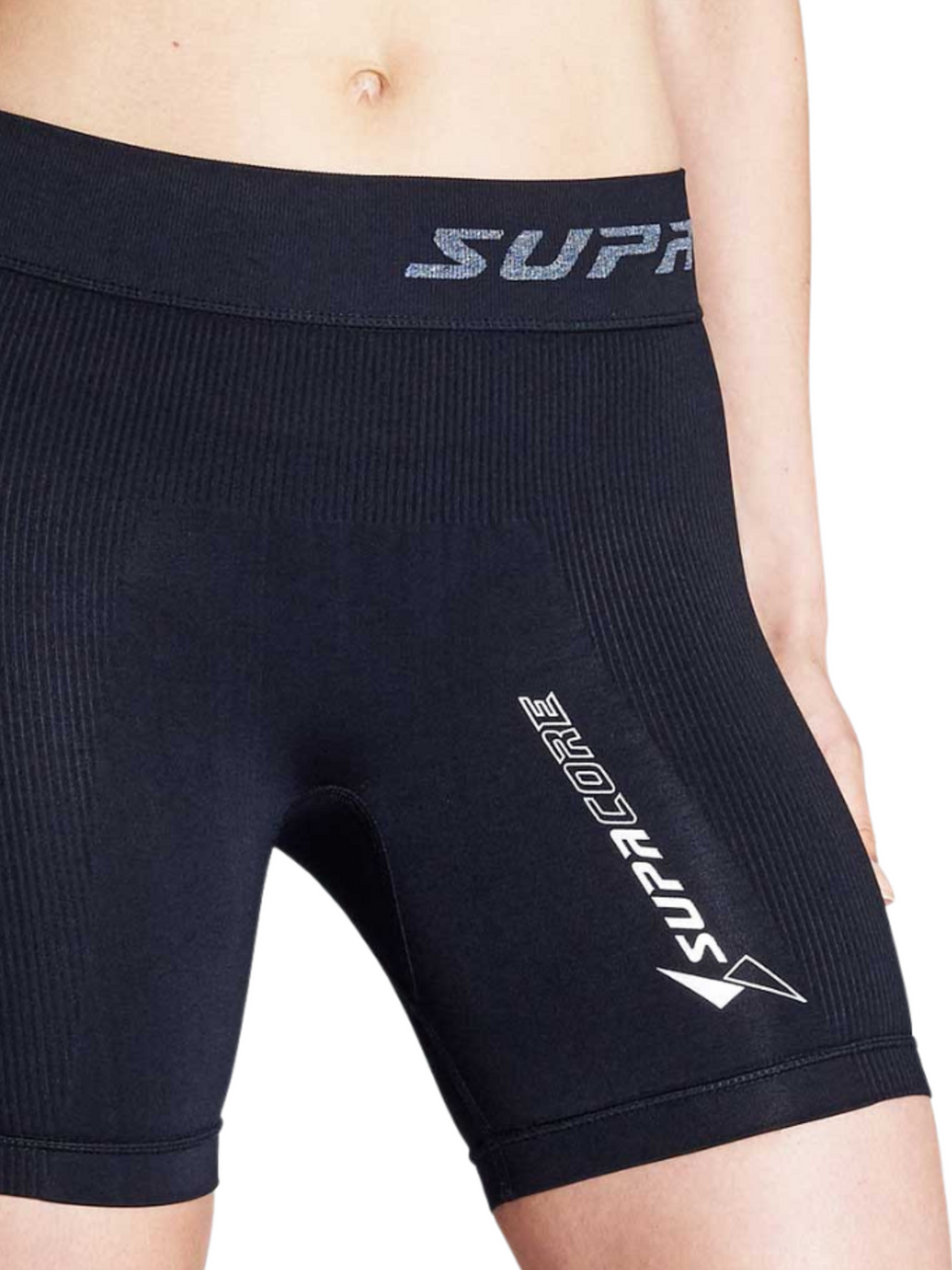 Women's Body Mapped Performance Training Compression Short Black – Supacore